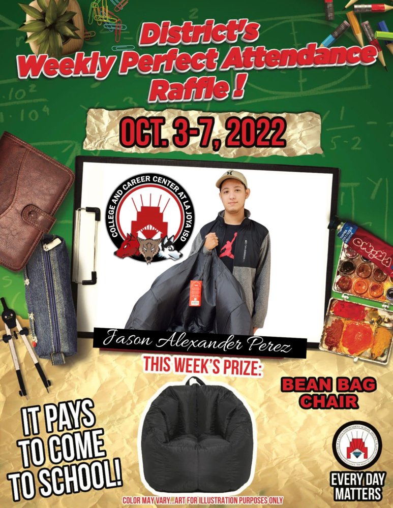 District Attendance Raffle Winner! | La Joya College and Career Center